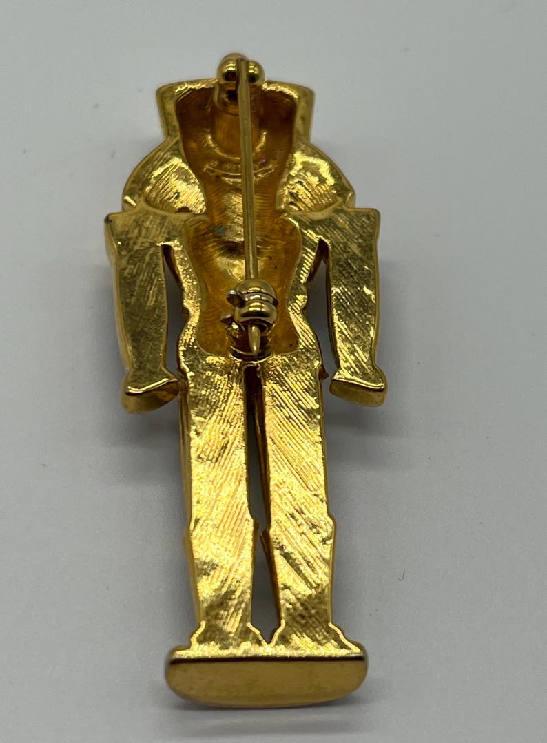 Vintage Signed Monet Enamel Rhinestone Christmas Nutcracker Soldier Pin ...