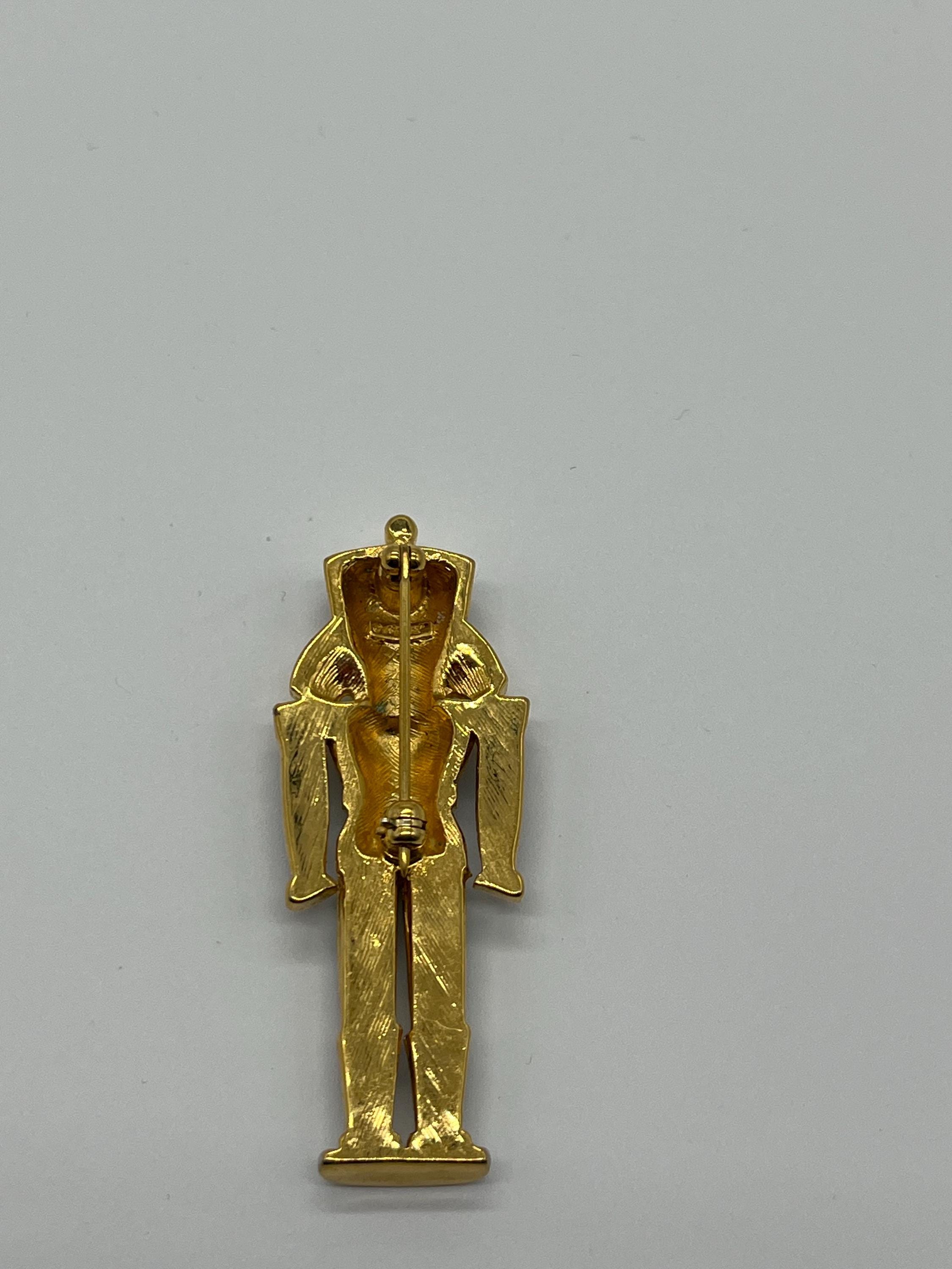Vintage Signed Monet Enamel Rhinestone Christmas Nutcracker Soldier Pin ...