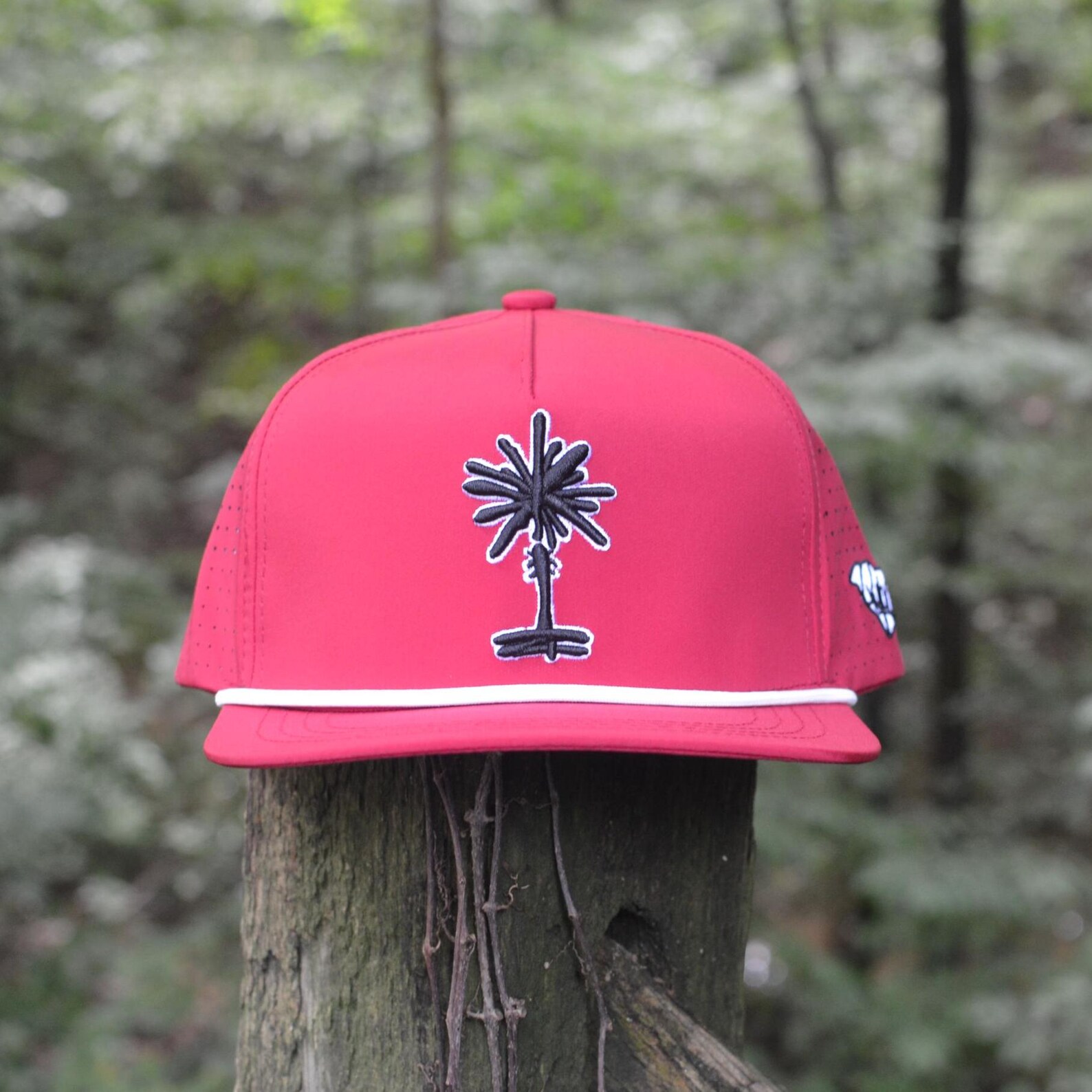 South Carolina Garnet Palmetto Tree Embroidered Snapback | Polyester ...