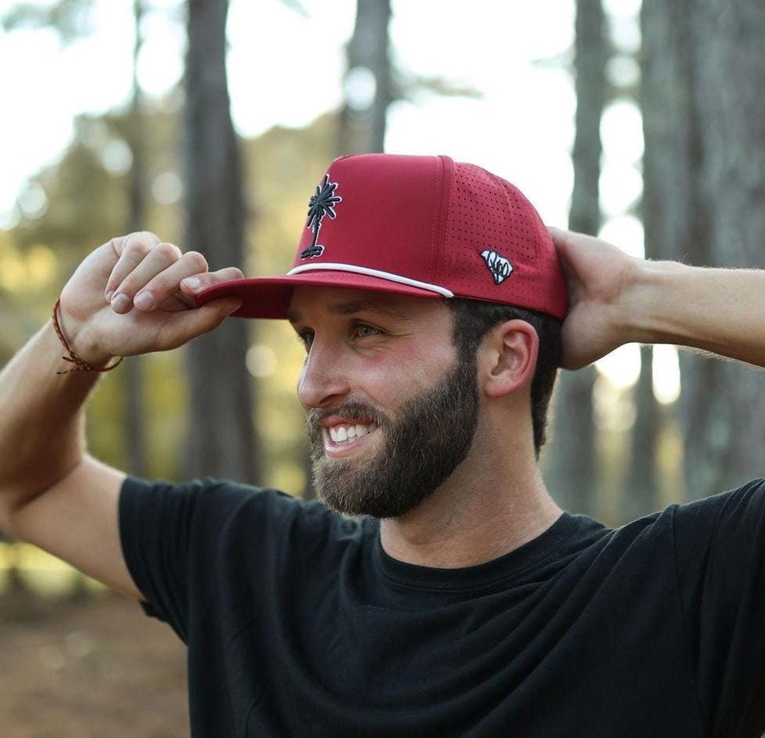 South Carolina Garnet Palmetto Tree Embroidered Snapback Polyester Hat ...