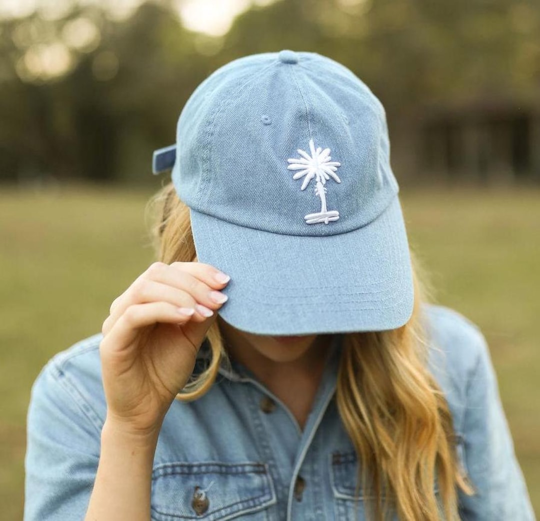 Women's South Carolina Palmetto Tree Flag Washed Denim Hat | Gifts for ...
