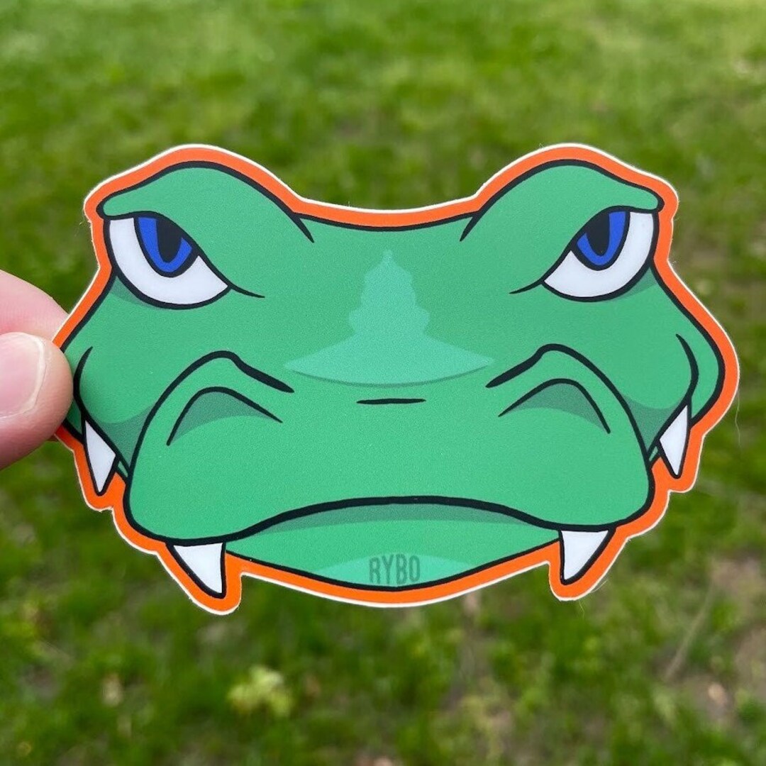 Cartoon Gator Alligator Sticker Decal | Kids Outdoor Nature - Etsy