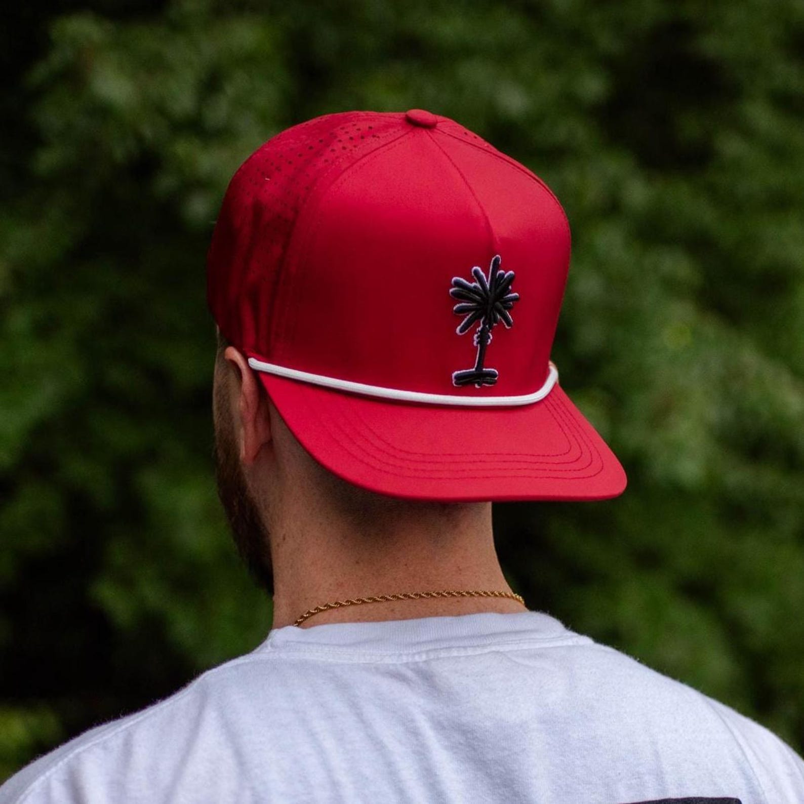 South Carolina Garnet Palmetto Tree Embroidered Snapback | Polyester ...