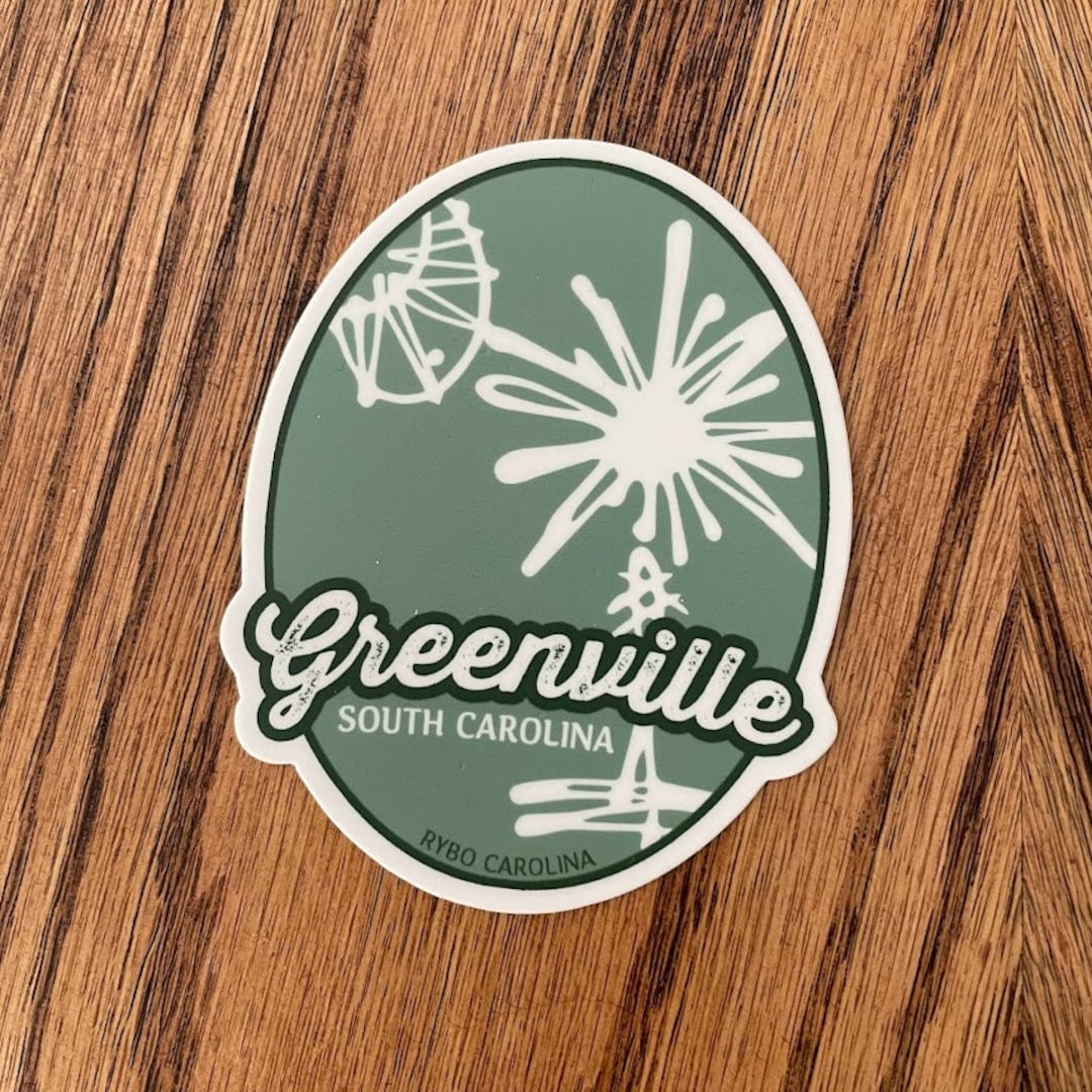 Greenville South Carolina Sticker Decal - Etsy