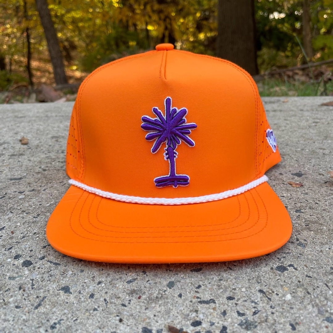 Clemson Tigers Palmetto Tree Embroidered Snapback Polyester Rope Hat - Etsy