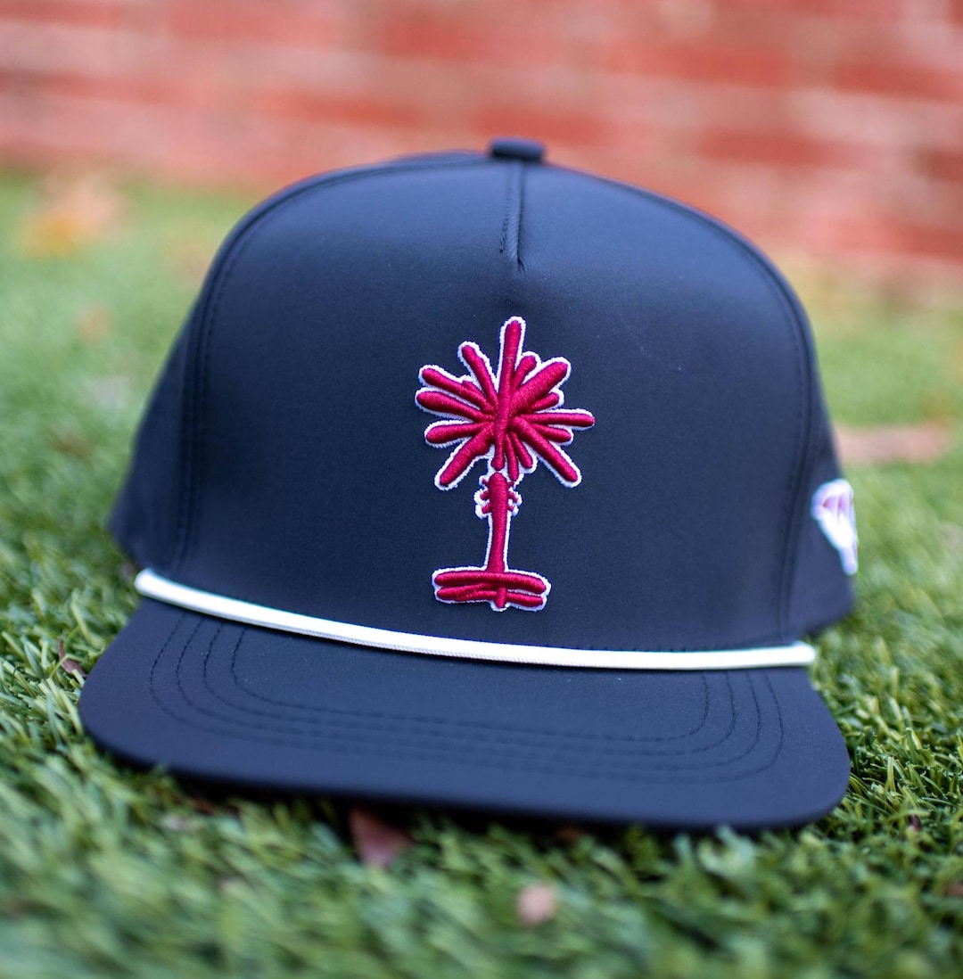 South Carolina Palmetto Tree Embroidered Snapback Polyester Rope Hat ...