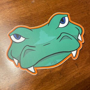 Cartoon Gator Alligator Sticker Decal | Kids Outdoor Nature - Etsy