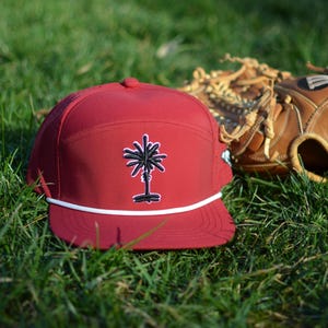 South Carolina Garnet Palmetto Tree Embroidered Snapback | Polyester ...
