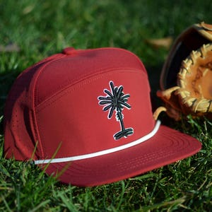 South Carolina Garnet Palmetto Tree Embroidered Snapback | Polyester ...