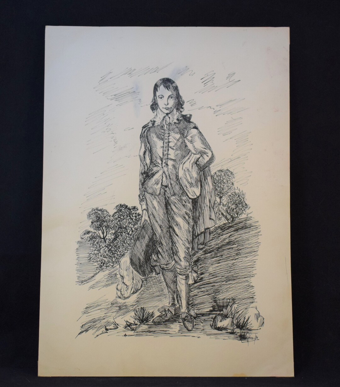 Hand Drawn Spaniard Ink Drawing Original Ink Drawing - Etsy UK