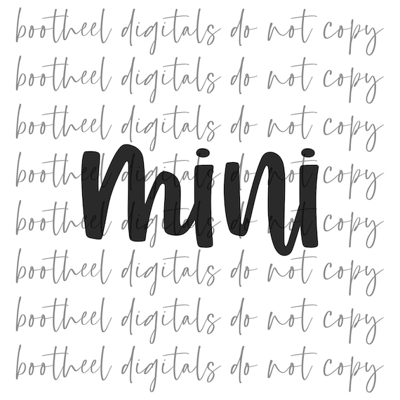 DIGITAL FILE Mini Svg Cursive Mini Font Svg Mama and Mini - Etsy