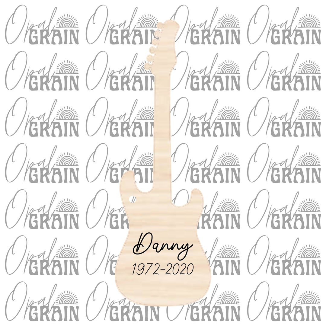 DIGITAL FILE* Guitar Memorial Ornament, Christmas, Music Ornament ...