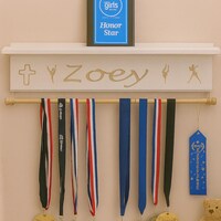 Personalized Medal Display, Personalized Name Medal Holder, Trophy ...