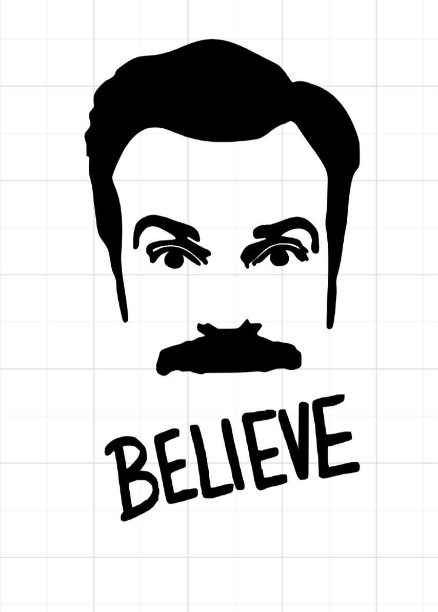 Ted Lasso Permanent Waterproof Decal Perfect For Laptops Water Bottles Car Windows Etc