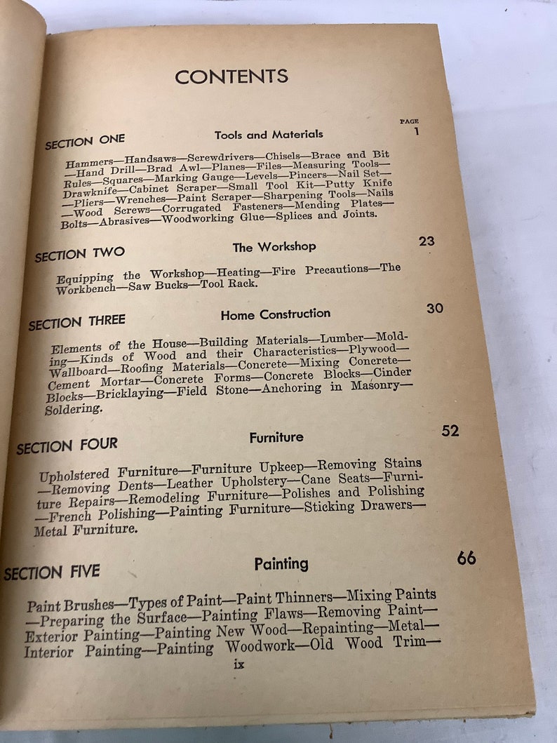 Vintage Books the Complete Home Handymans Guide 1951 - Etsy