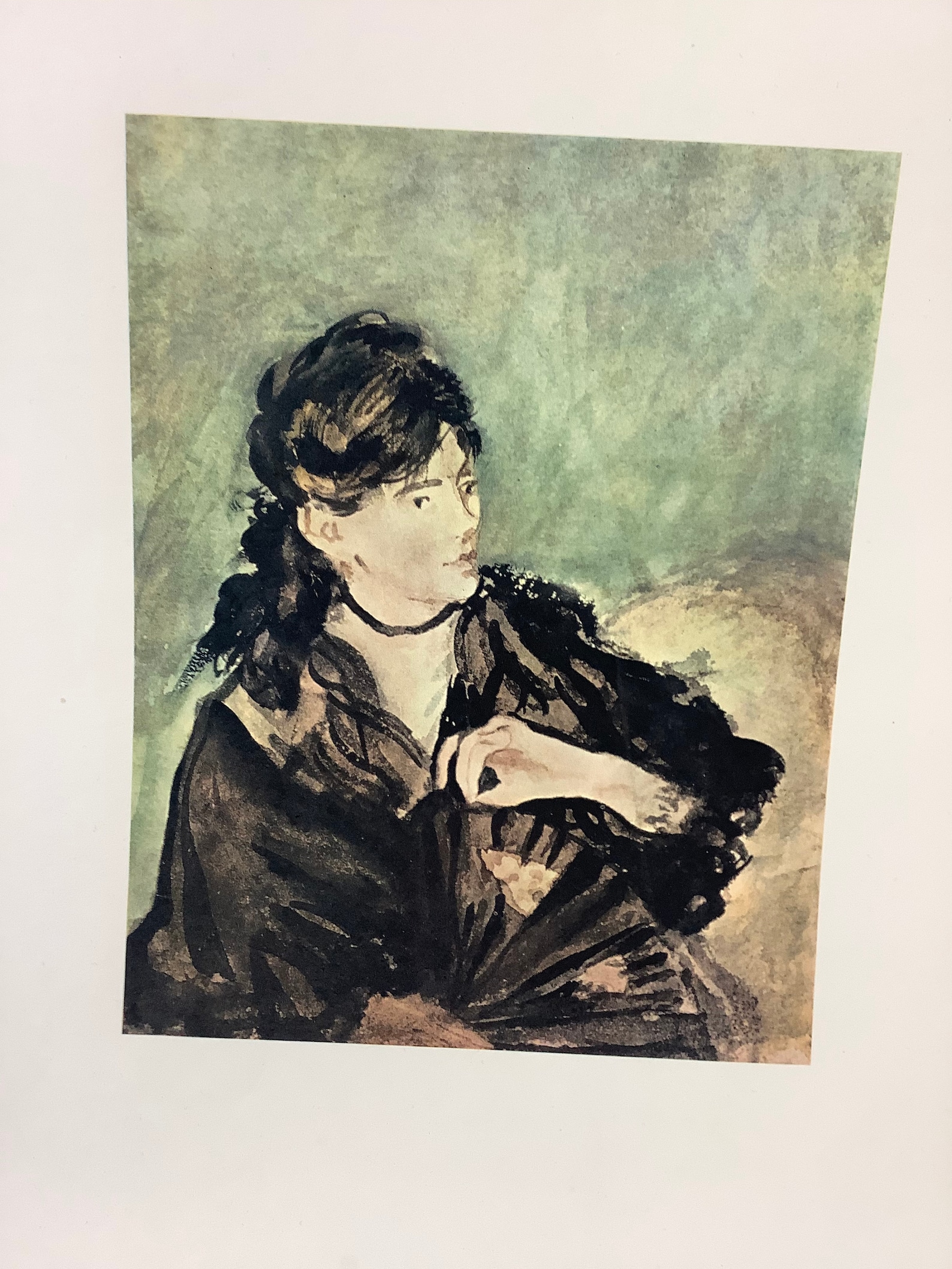 Vintage Art Edouard Manet Lady With Fan Penn Prints Dr 191 - Etsy