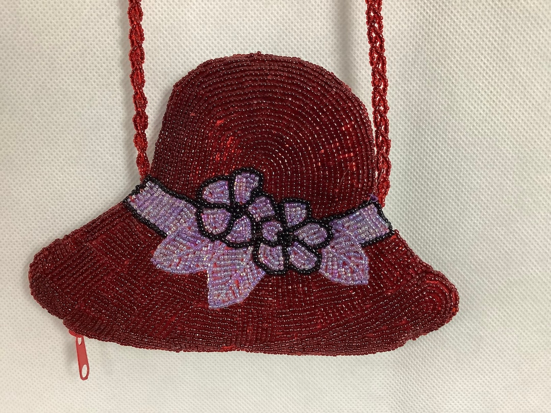 Beaded Purse Red Hat Purse Red Hats - Etsy