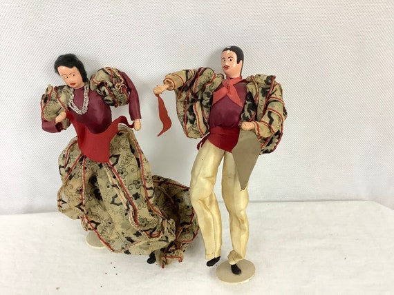 Vintage Dolls Spanish Dancing Dolls Flamenco Mexican Dancers | Etsy
