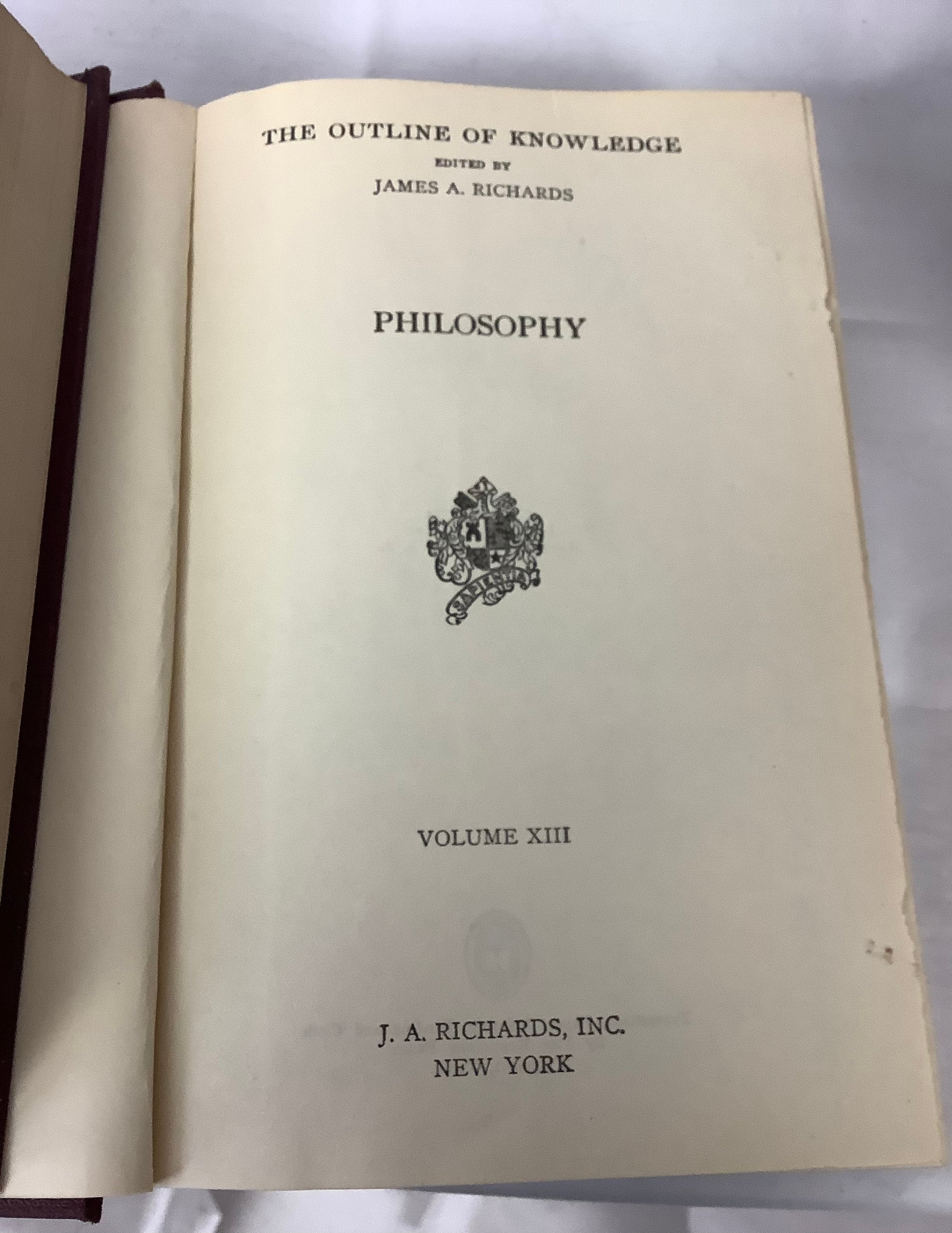 Antique Books the Outline of Knowledge 1924 | Etsy