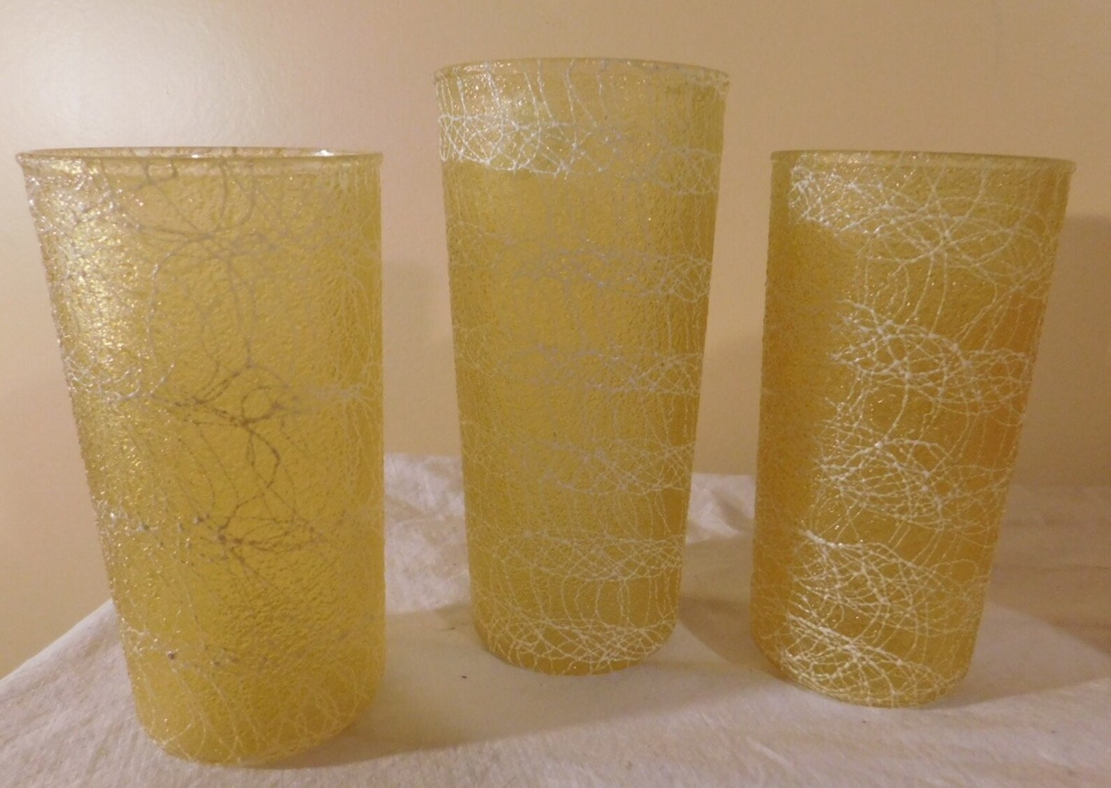 Vintage Swirl Glass Tumblers, Pink & Yellow, Set of 6 - Etsy