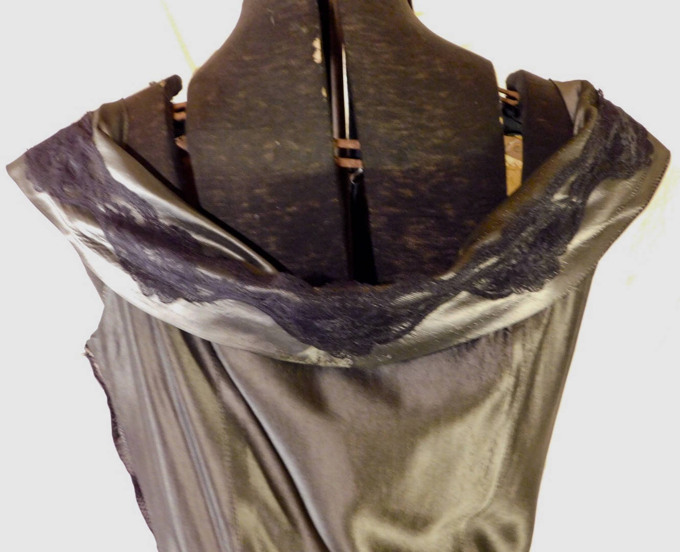 Vintage Steel Silver Black Lace Party Dress Shelf Bust Low - Etsy