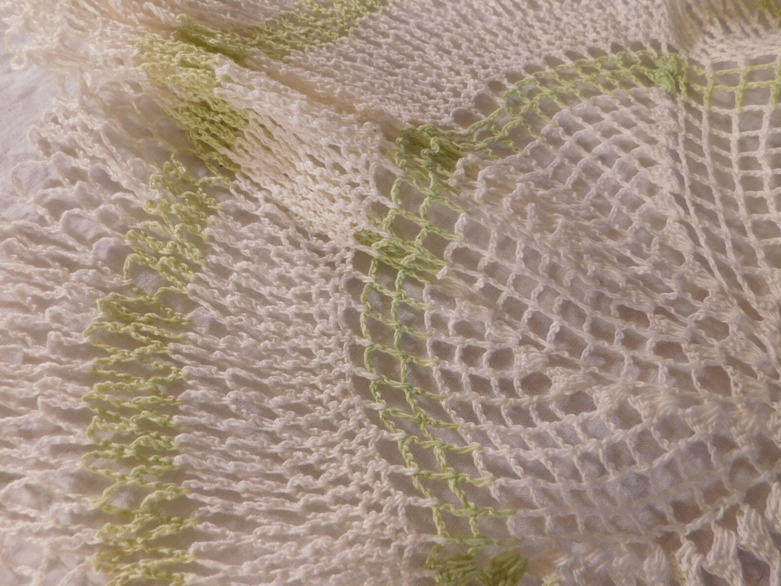 Green Doily Green and White Doily Large Doilies Set of 4 - Etsy