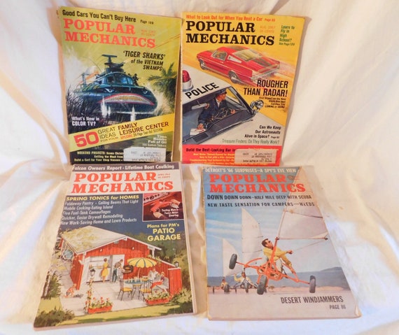 Vintage Popular Mechanics Magazines Set of Four 1960s Popular - Etsy