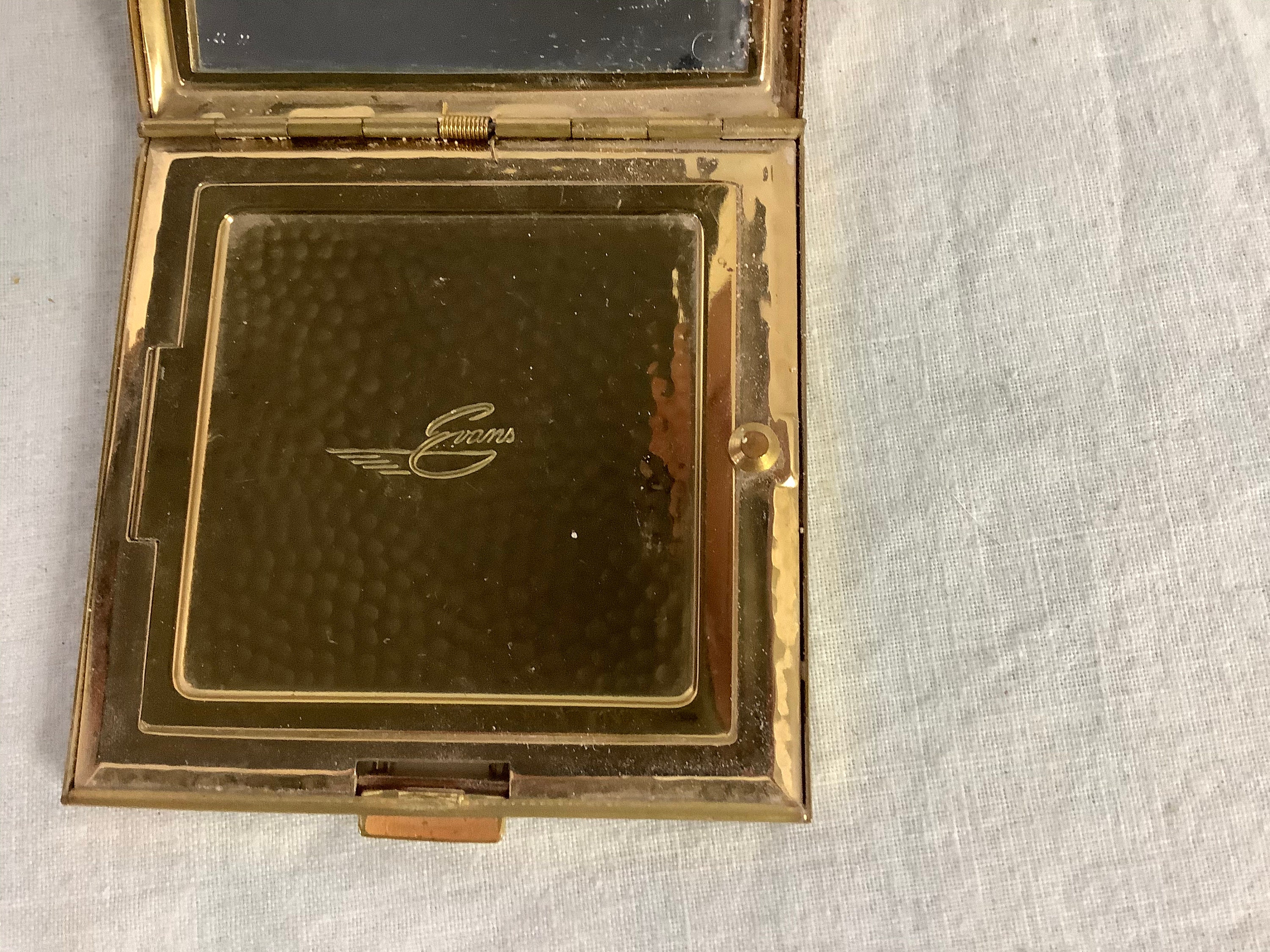Vintage Evans Square Powder Compact 1940s 1950s Gold Compact - Etsy UK