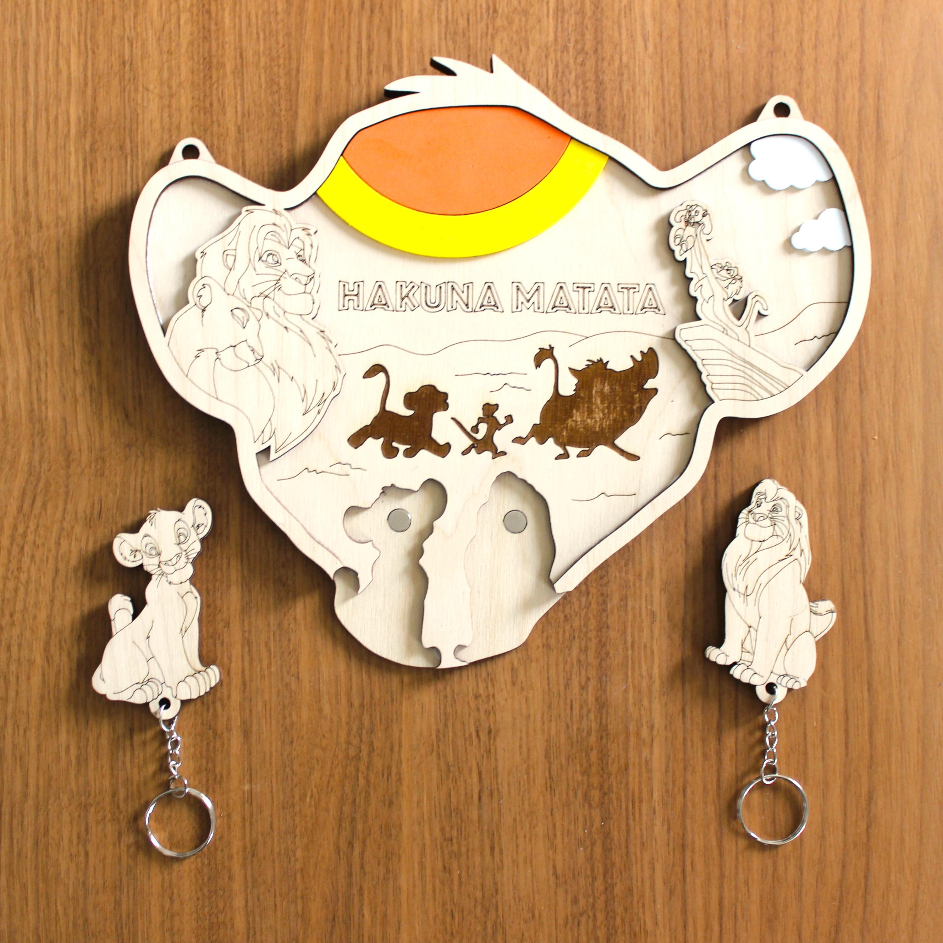 Keychain Holder Simba the Lion King Laser Cut Digital File DXF SVG Art ...