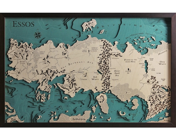 Essos Game of Thrones 3D Map 46 X 68 Cm 18 X 27 Inch - Etsy UK