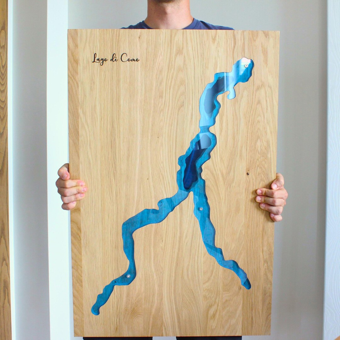 Panel Table Map Lake Como 50 X 80 Cm 20 X 32 Inch River Table Lake Como ...