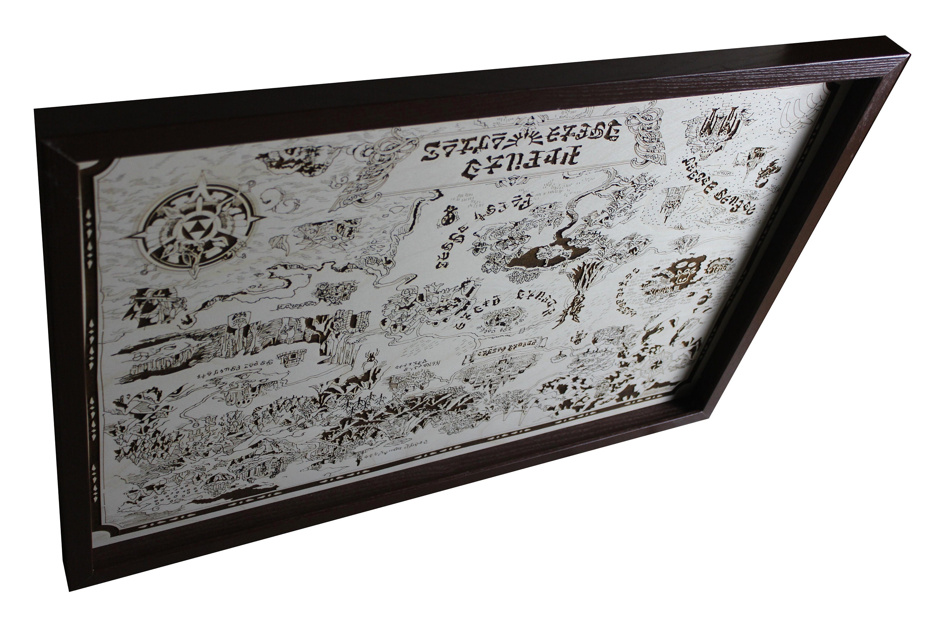 The Legend of Zelda Map 3D 46 X 67 Cm 18 X 26 Inch Wooden Map Chart ...