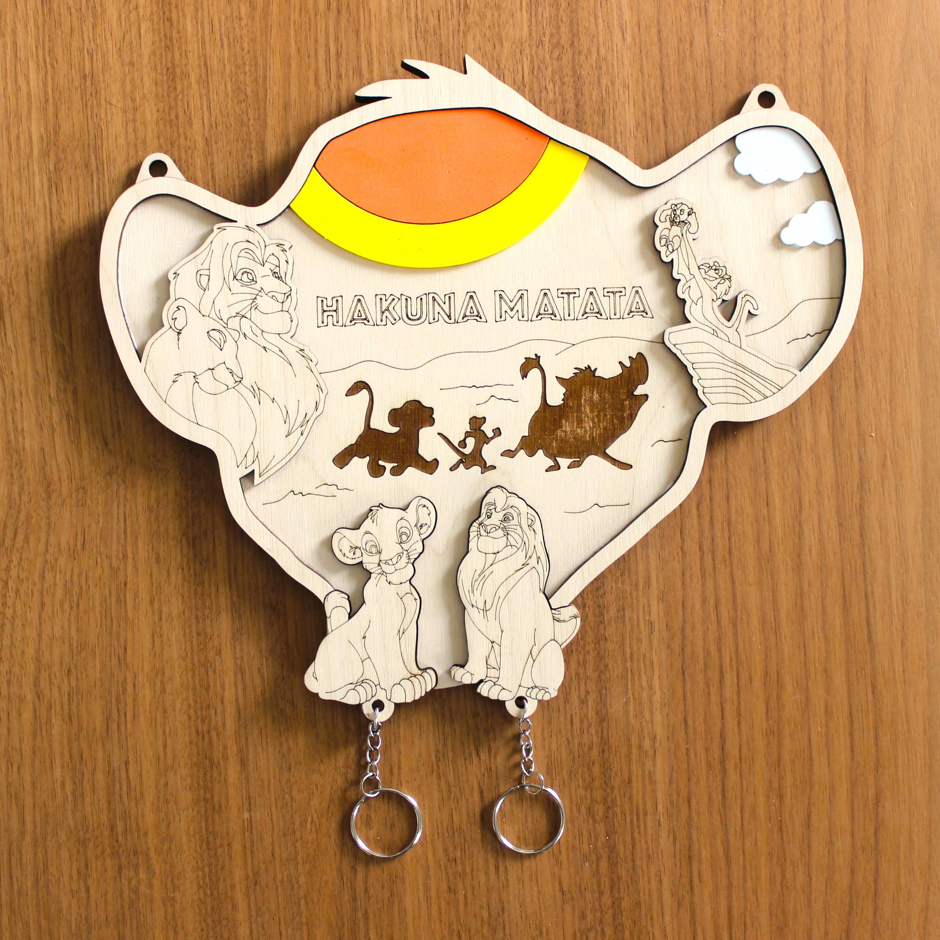 Keychain Holder Simba the Lion King Laser Cut Digital File DXF SVG Art ...