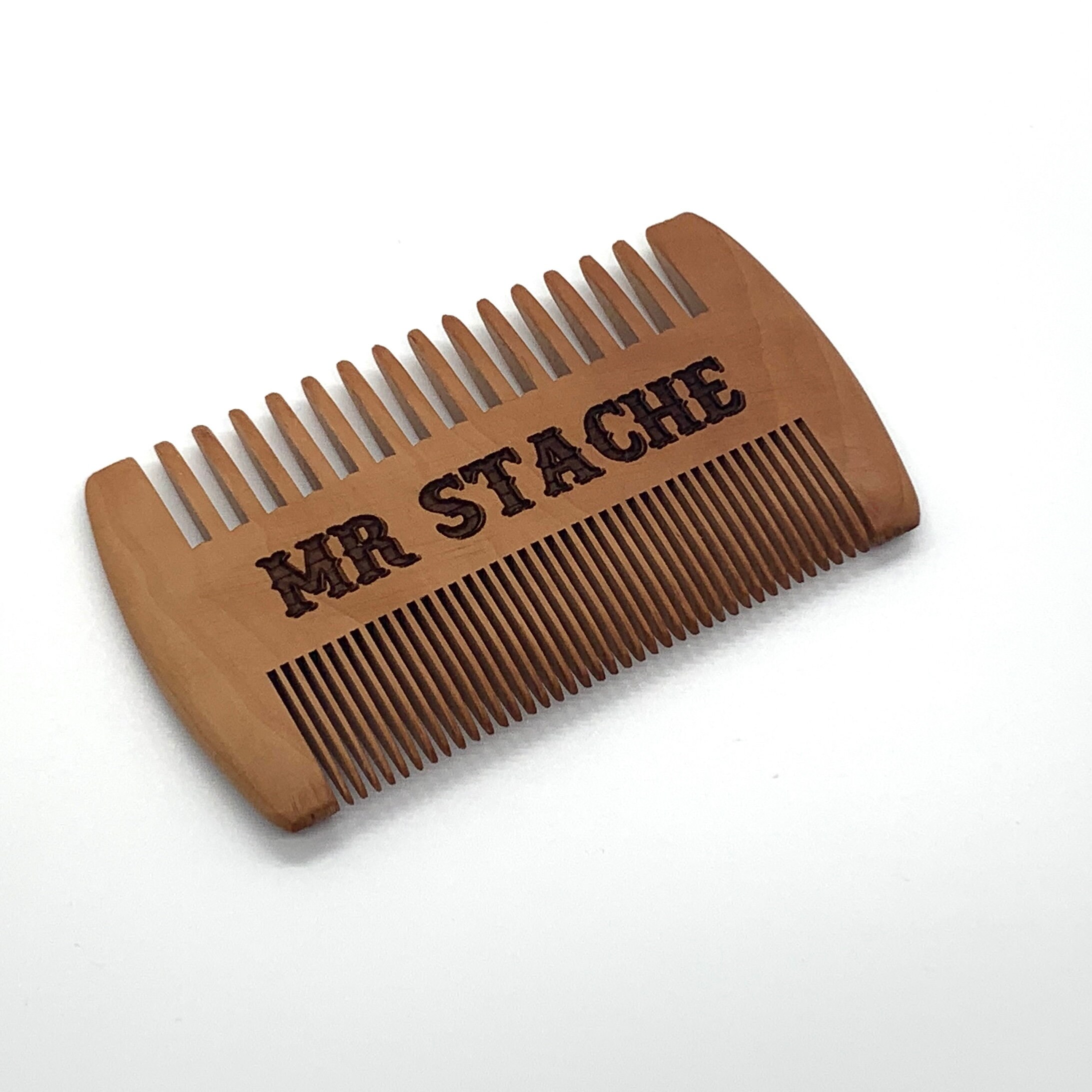 Engraved Sandalwood Beard Comb Custom Wood Mustache Comb - Etsy