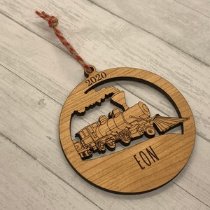 Steam Train Ornament | Personalized Ornament | Wood Ornament | Custom ...