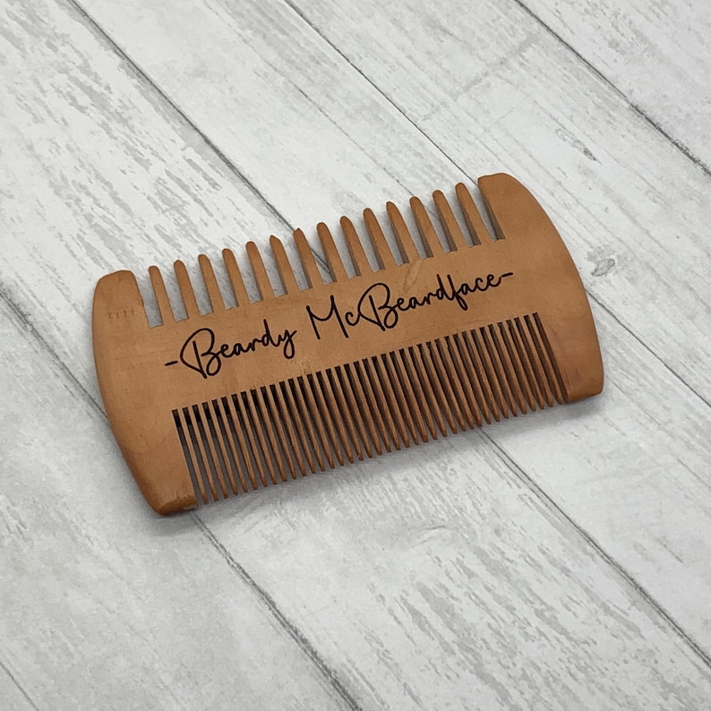 Engraved Sandalwood Beard Comb Custom Wood Mustache Comb - Etsy