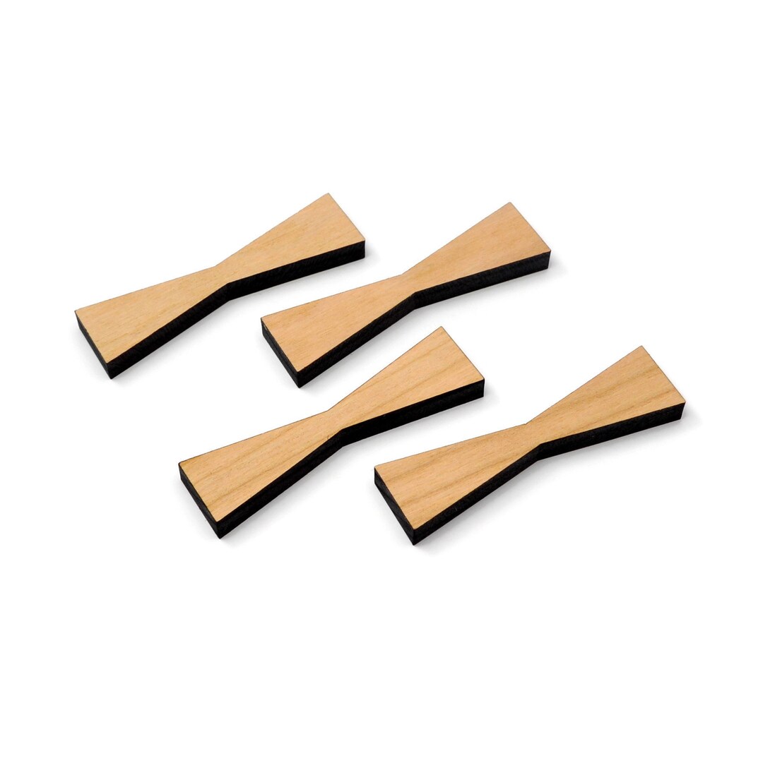 Cherry Inlay | Skinny Mini Wood Bow Ties | Board Stitcher | Thin Wood ...