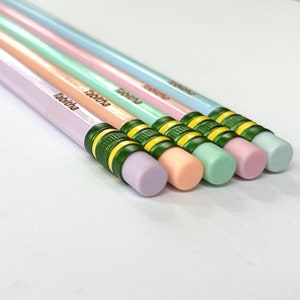 Personalized Pastel Pencils | Engraved Pastel Ticonderoga Pencils ...