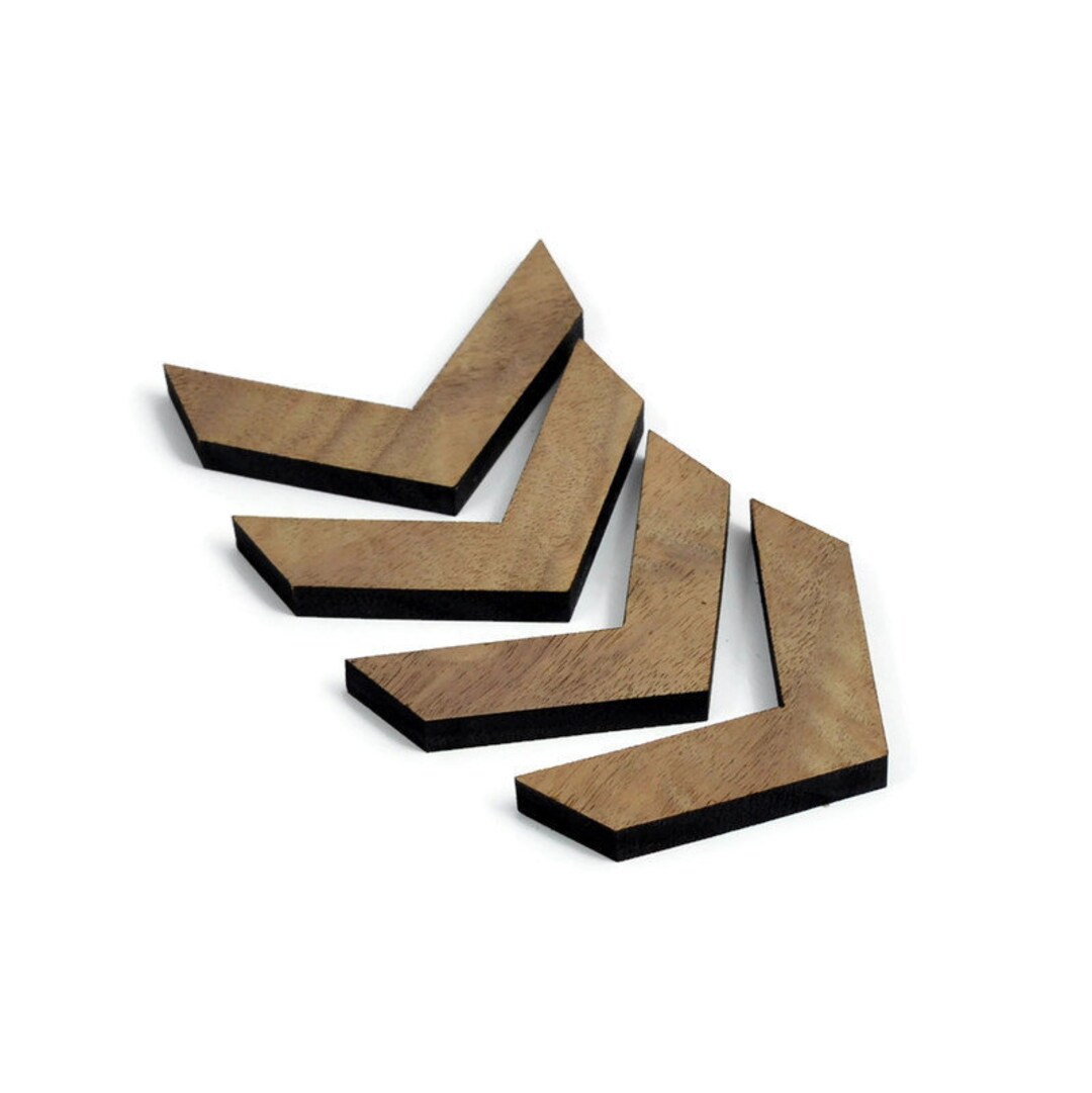 Black Walnut Inlay Wood Chevron Accents Board Stitcher Wood Chevron ...