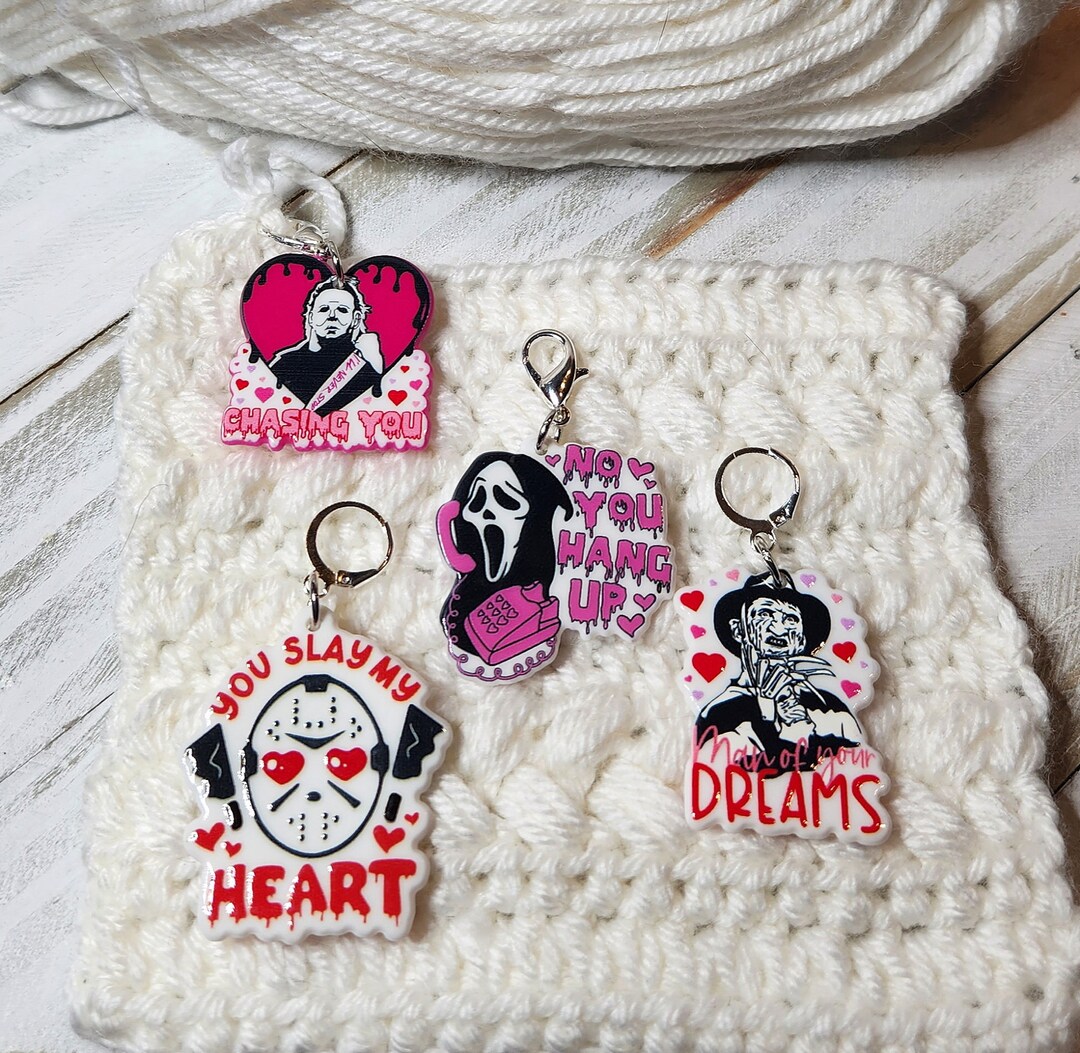 Slasher Love Stitch Markers for Crochet and Knit - Etsy