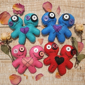 Miniture Felt Two-headed Voodoo Dolls Valentine's Day OOAK - Etsy