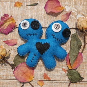 Miniture Felt Two-headed Voodoo Dolls Valentine's Day OOAK - Etsy