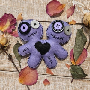 Miniture Felt Two-headed Voodoo Dolls Valentine's Day OOAK - Etsy