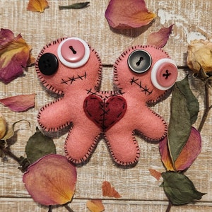 Miniture Felt Two-headed Voodoo Dolls Valentine's Day OOAK - Etsy