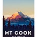 Mt Cook Travel Poster - Etsy New Zealand