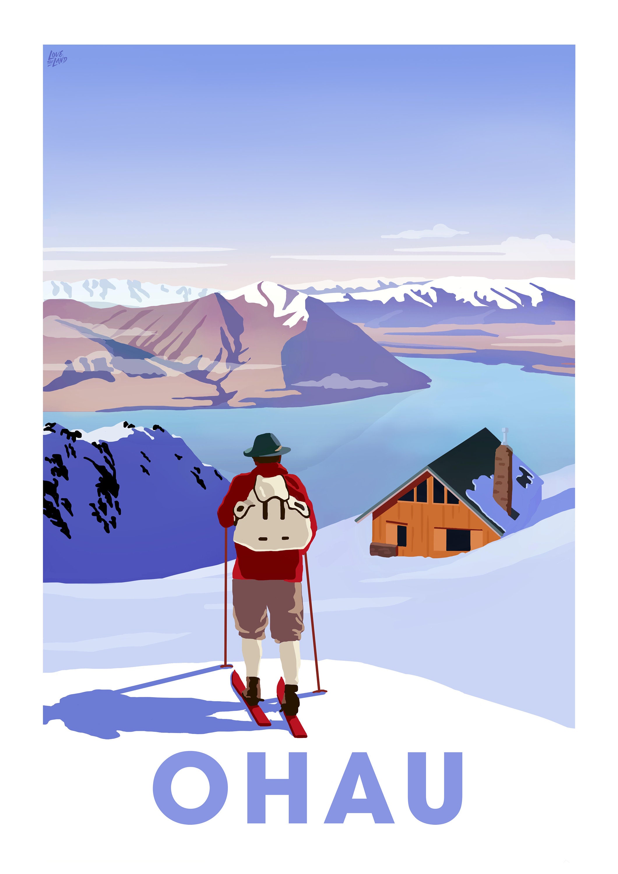 Ohau Travel Poster - Etsy