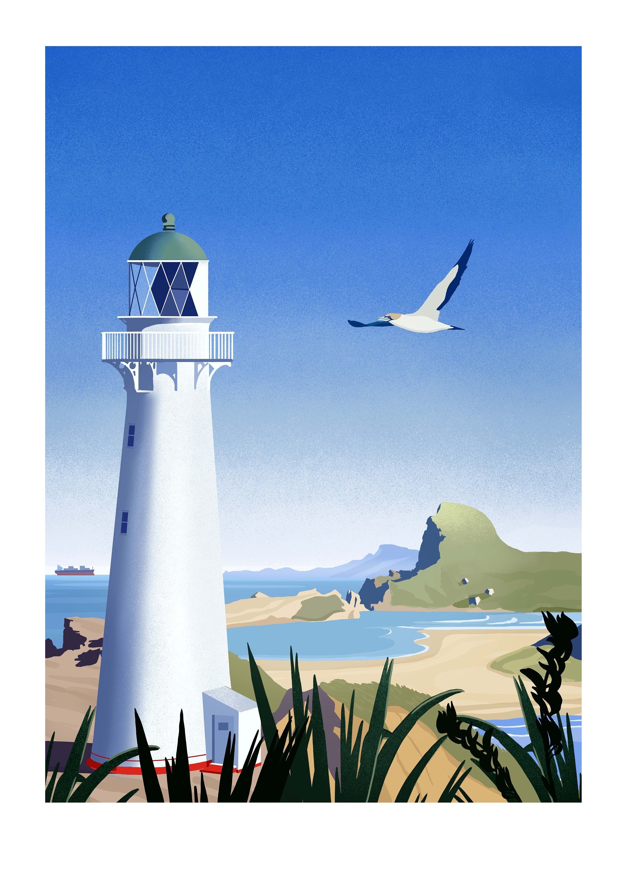 Castle Point Travel Poster - Etsy