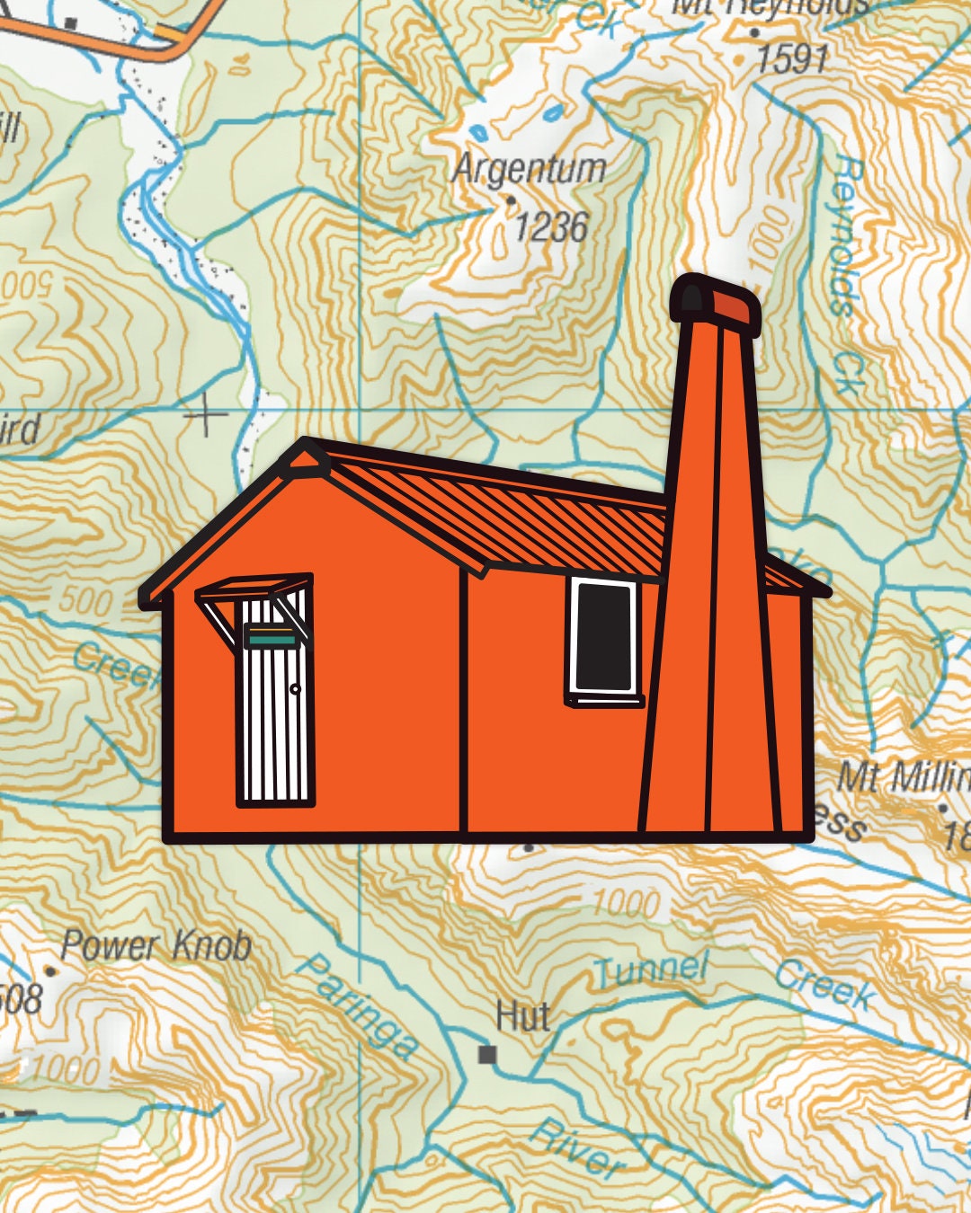Red Hut Sticker - Etsy