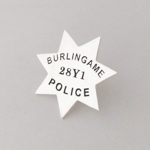 Custom Police Badge Lapel Pin, Personalized Police Badge Lapel Pin With ...