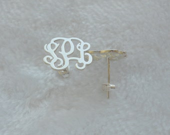 Personalized EarringsGold Monogram EarringsMonogram Stud | Etsy